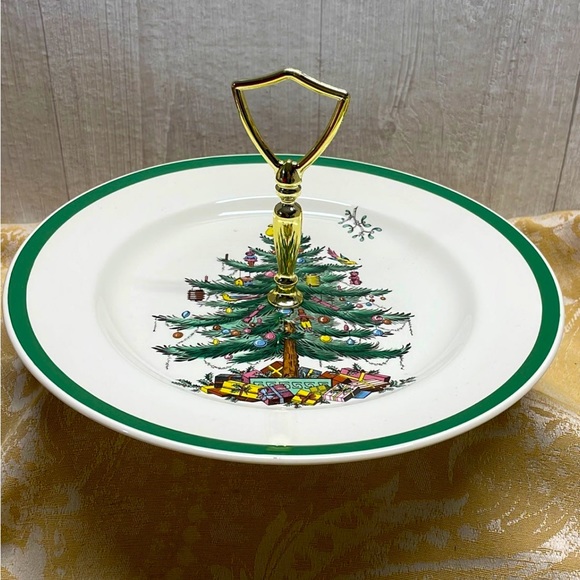 Spode | Dining | Spode Christmas Tree Single Tier Tidbit Tray Serving Platter Cookie Plate Dish ...